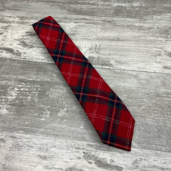 Pendleton | Accessories | Pendleton Red Green White Tartan Plaid Wool Tie | Poshmark